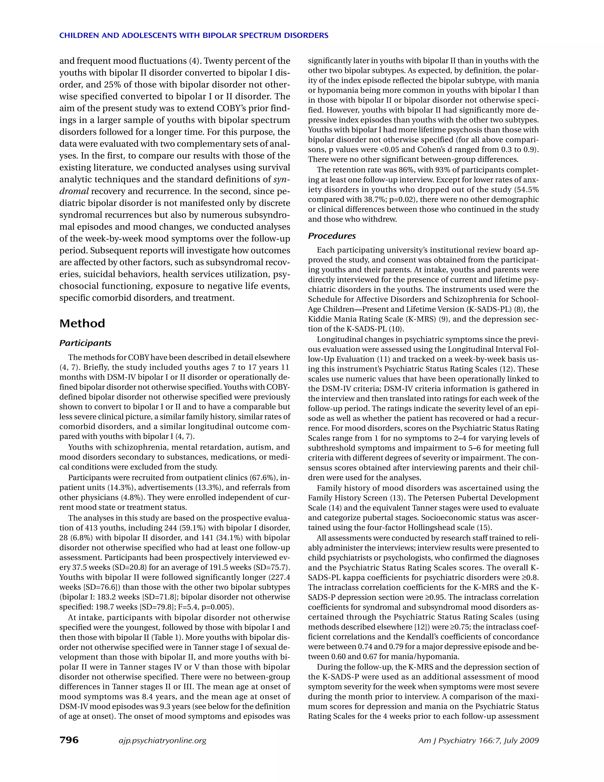 Birmaher et al 2009; coby study | PDF