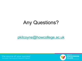 Blended learning - a whole college approach | PPTX