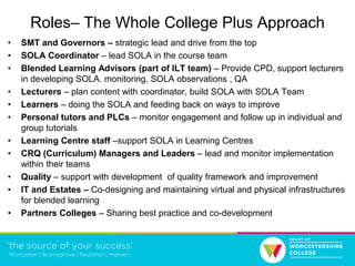 Blended learning - a whole college approach | PPTX