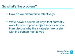 Birmingham Differentiating Learning Optimus For Gt Students | PPT