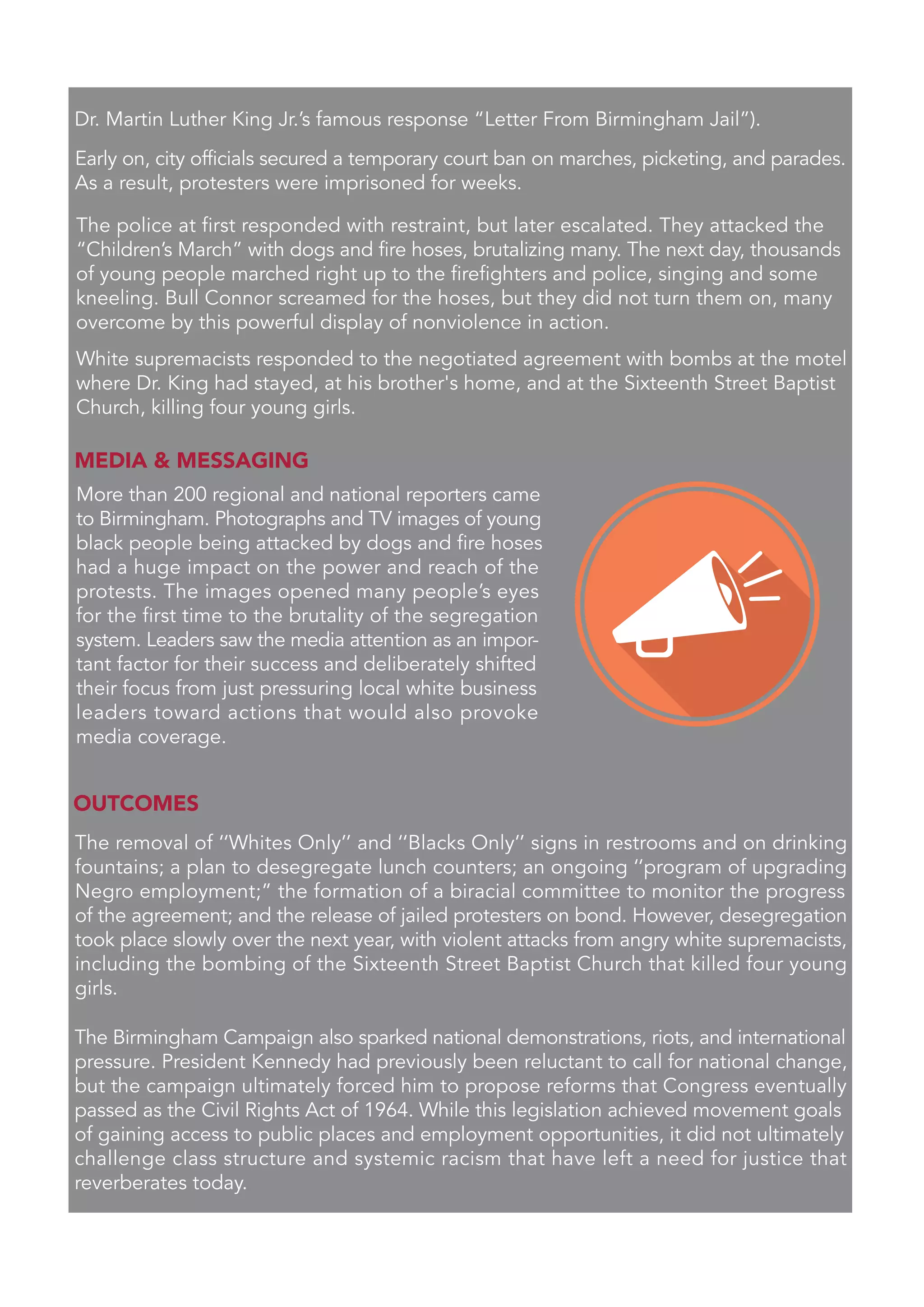 THE BIRMINGHAM CAMPAIGN: A TURNING POINT FOR CIVIL RIGHTS IN THE USA | PDF