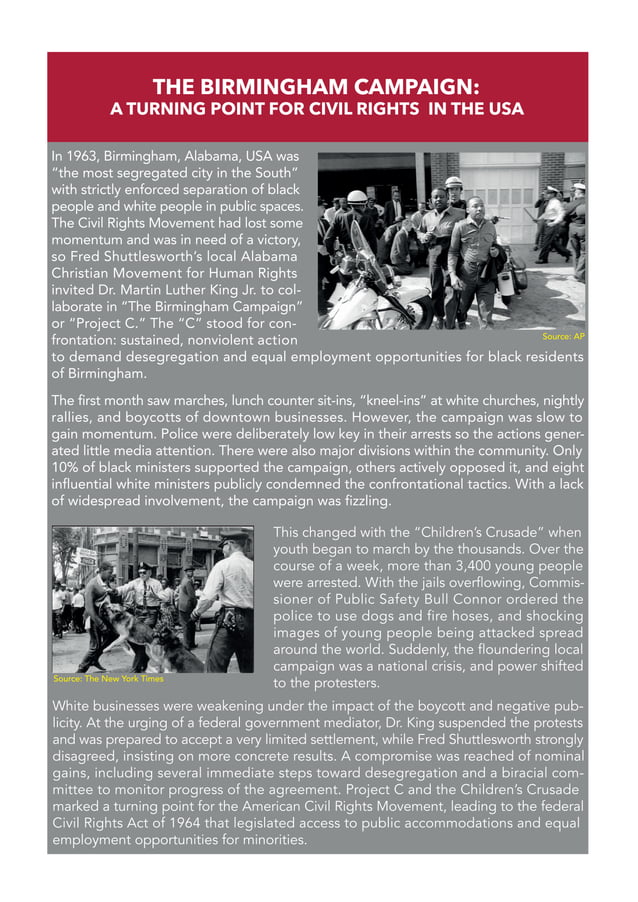 THE BIRMINGHAM CAMPAIGN: A TURNING POINT FOR CIVIL RIGHTS IN THE USA | PDF