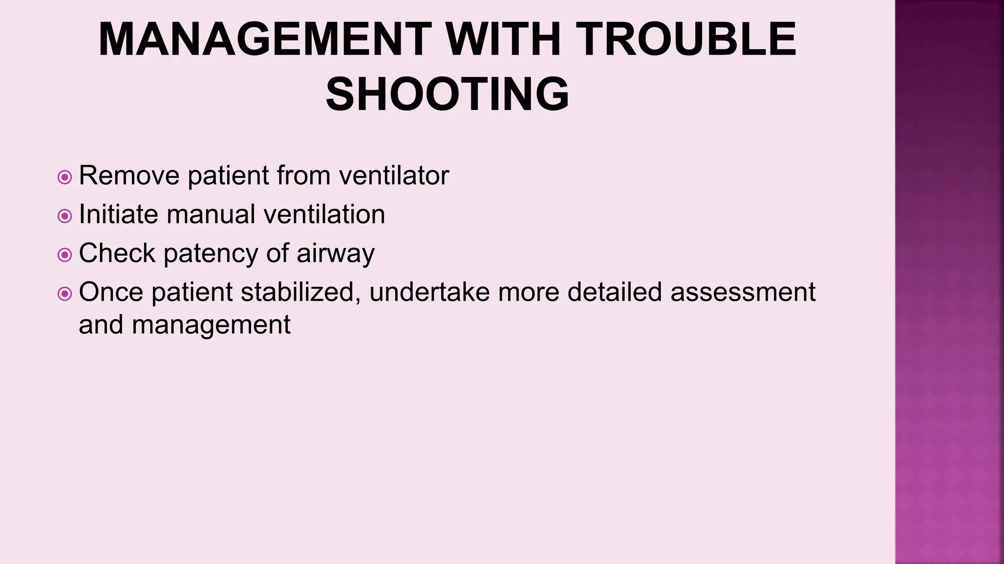 ventilator troubleshooting sel study made by my self | PPTX