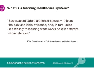 Becoming a Learning Healthcare System | PPTX