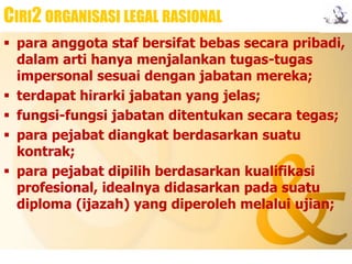 Birokrasi sebagai organisasi | PPTX