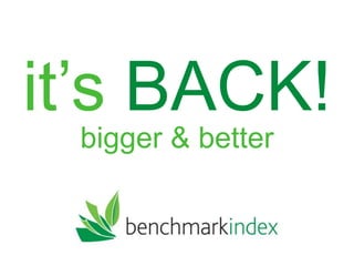 Benchmark Index is BACK! | PPTX