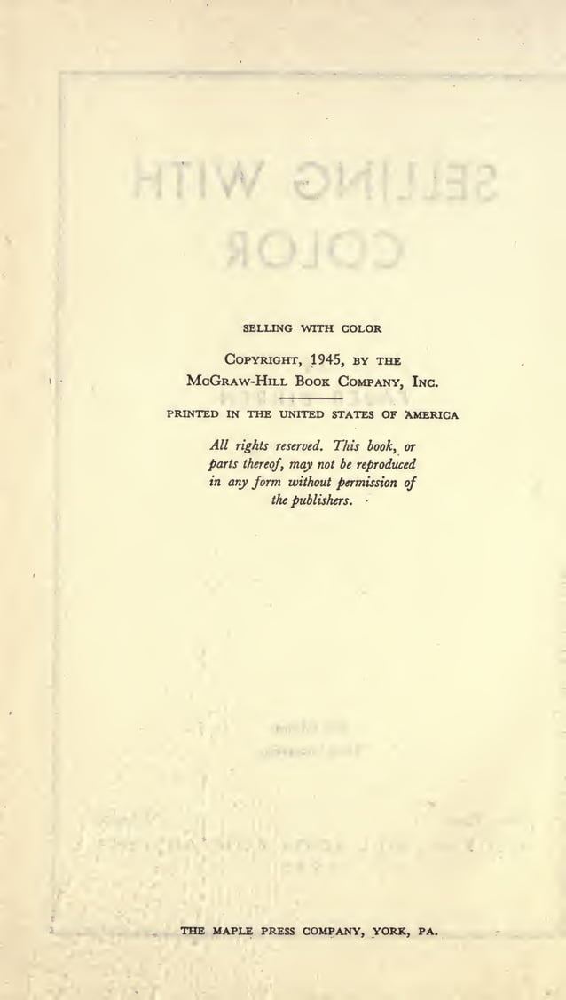 Birren, Faber (1956). Selling with Color. | PDF