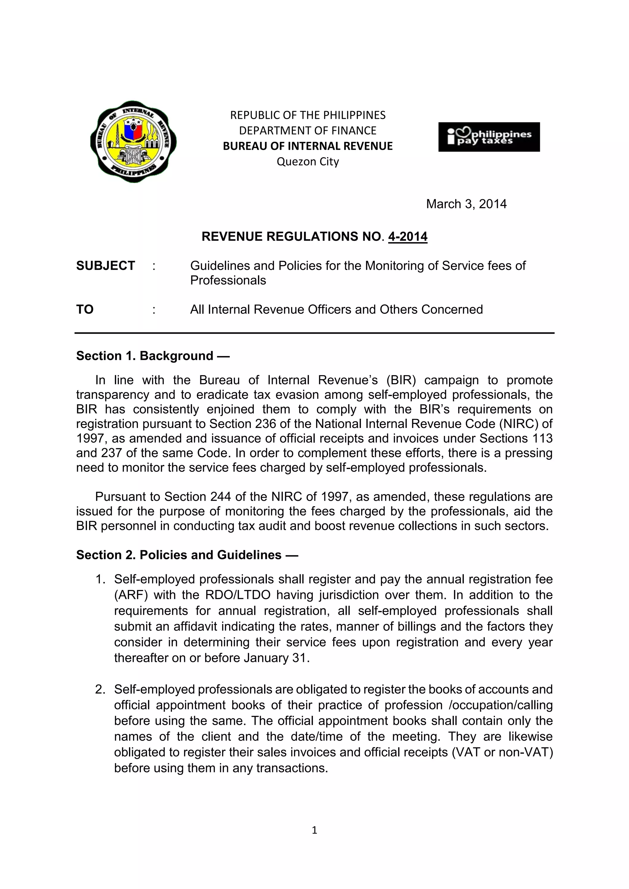 BIR RMO 4 2014 | PDF