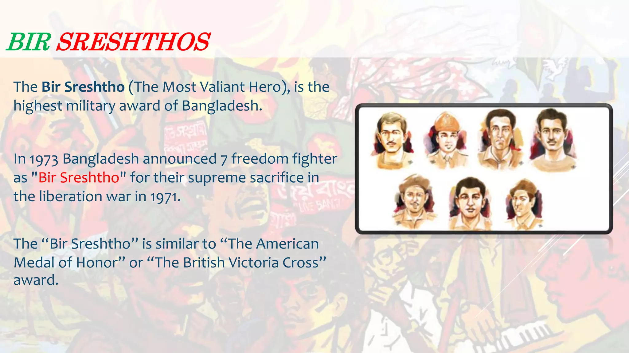 Bir sreshthos of liberation war of bangladesh | PPTX