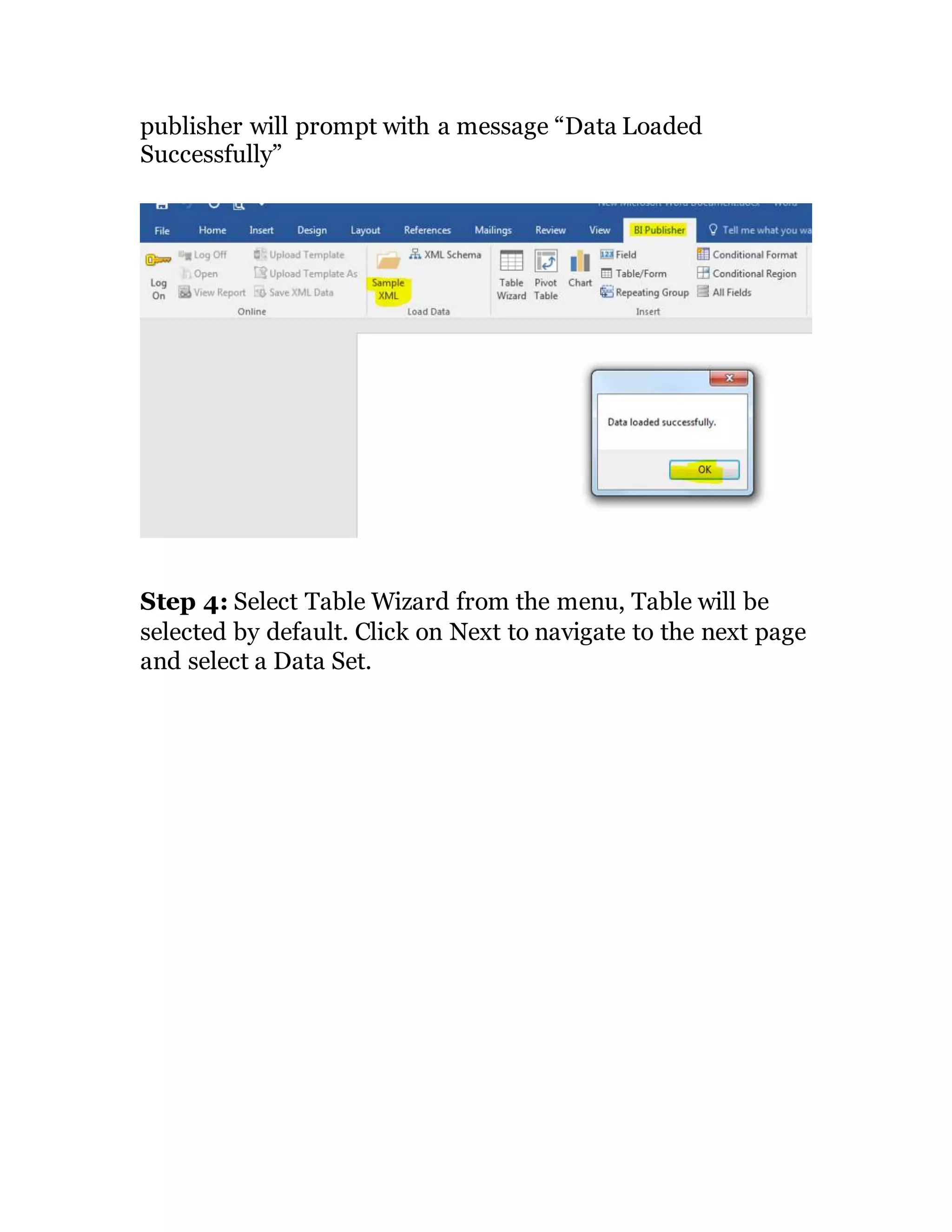 How to Create Oracle Fusion BI Publisher Report Using RTF Template | DOCX