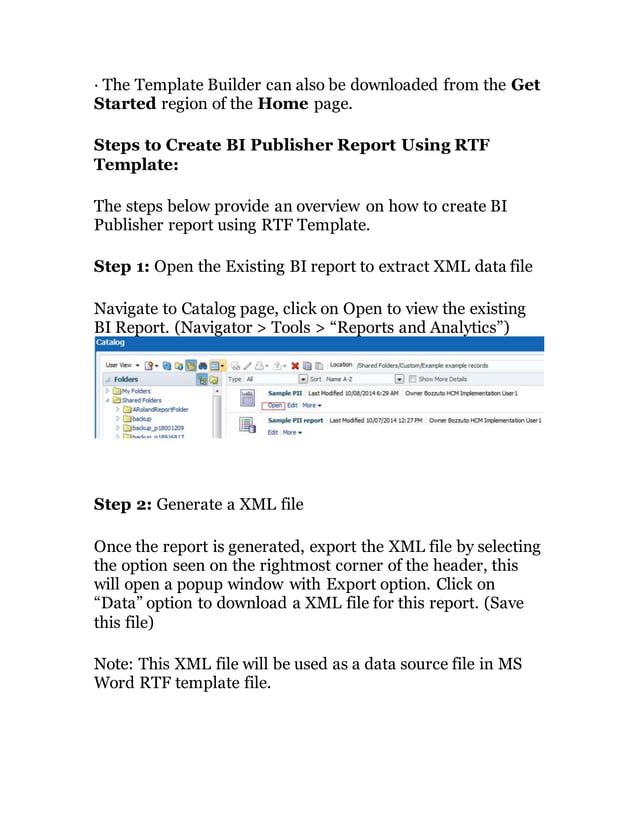How to Create Oracle Fusion BI Publisher Report Using RTF Template | DOCX