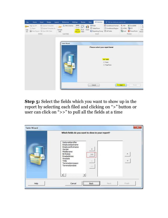 How to Create Oracle Fusion BI Publisher Report Using RTF Template | DOCX