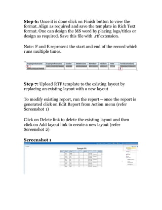 How to Create Oracle Fusion BI Publisher Report Using RTF Template | DOCX