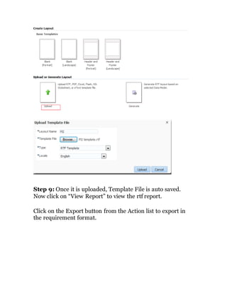 How to Create Oracle Fusion BI Publisher Report Using RTF Template | DOCX