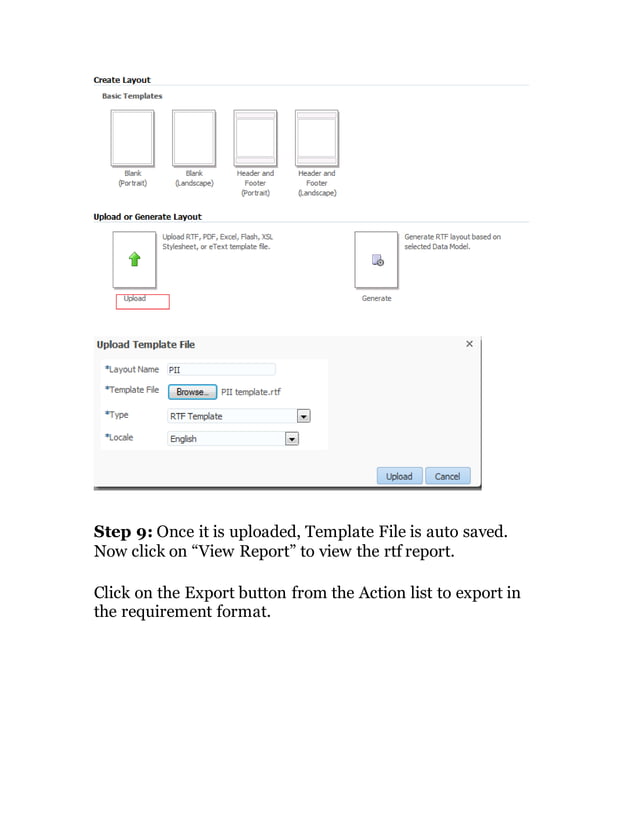 How to Create Oracle Fusion BI Publisher Report Using RTF Template | DOCX