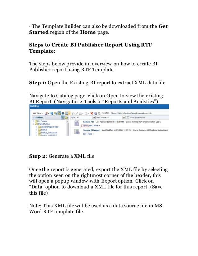 How To Create Oracle Fusion Bi Publisher Report Using Rtf Template