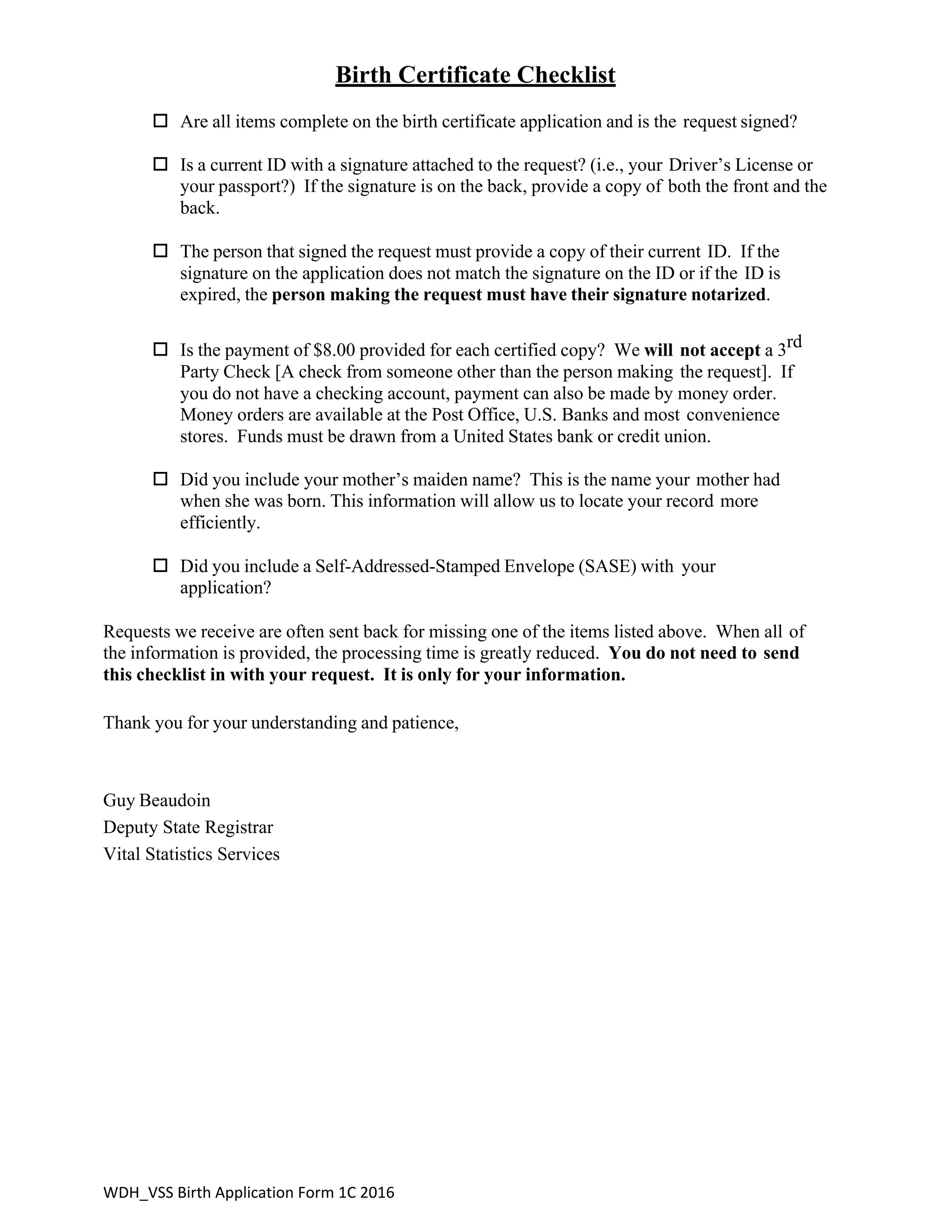 Birth application-form- wyoming 1c-2016 | PDF