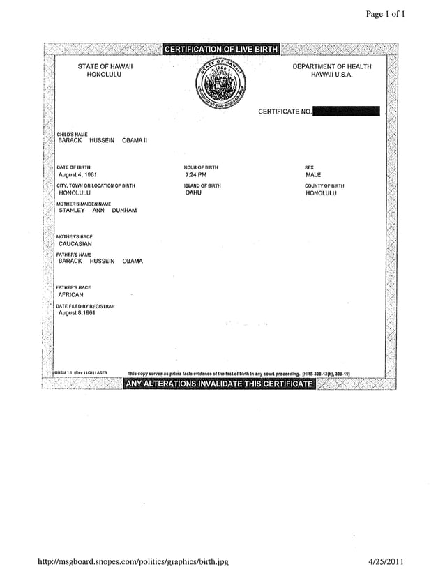 Birth certificate | PDF
