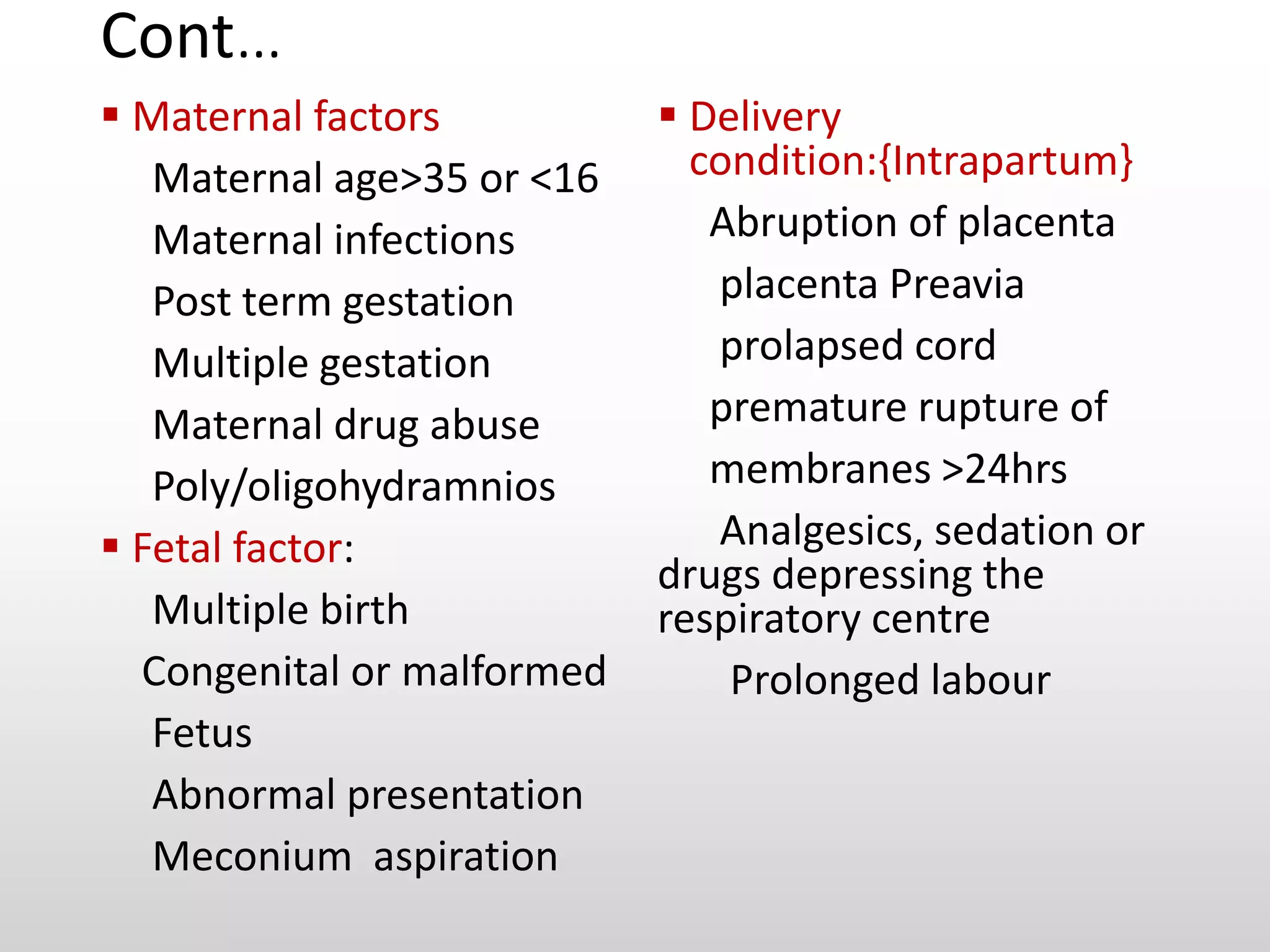 Birth asphyxia | PPT | Free download