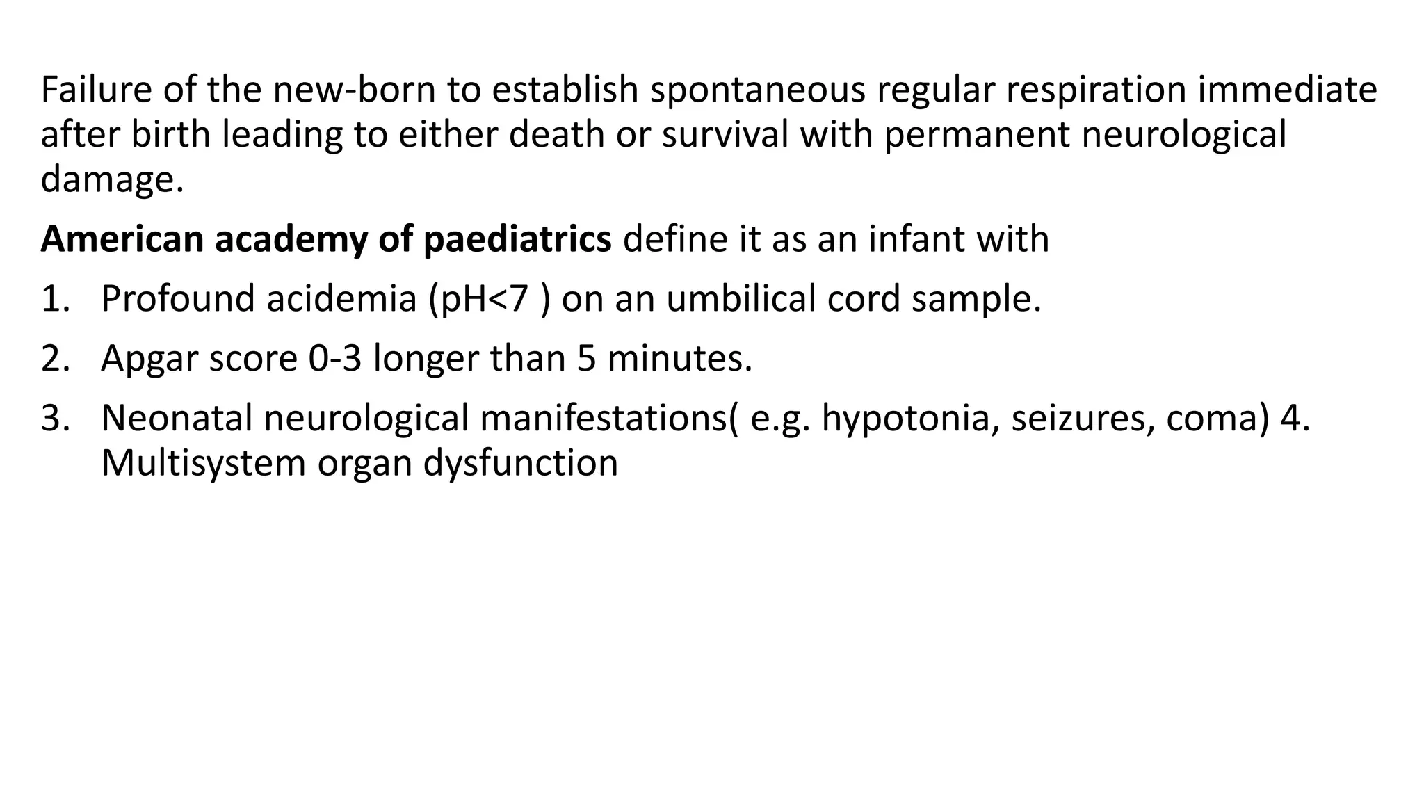 BIRTH ASPHYXIA in pediatrics general overview | PPT