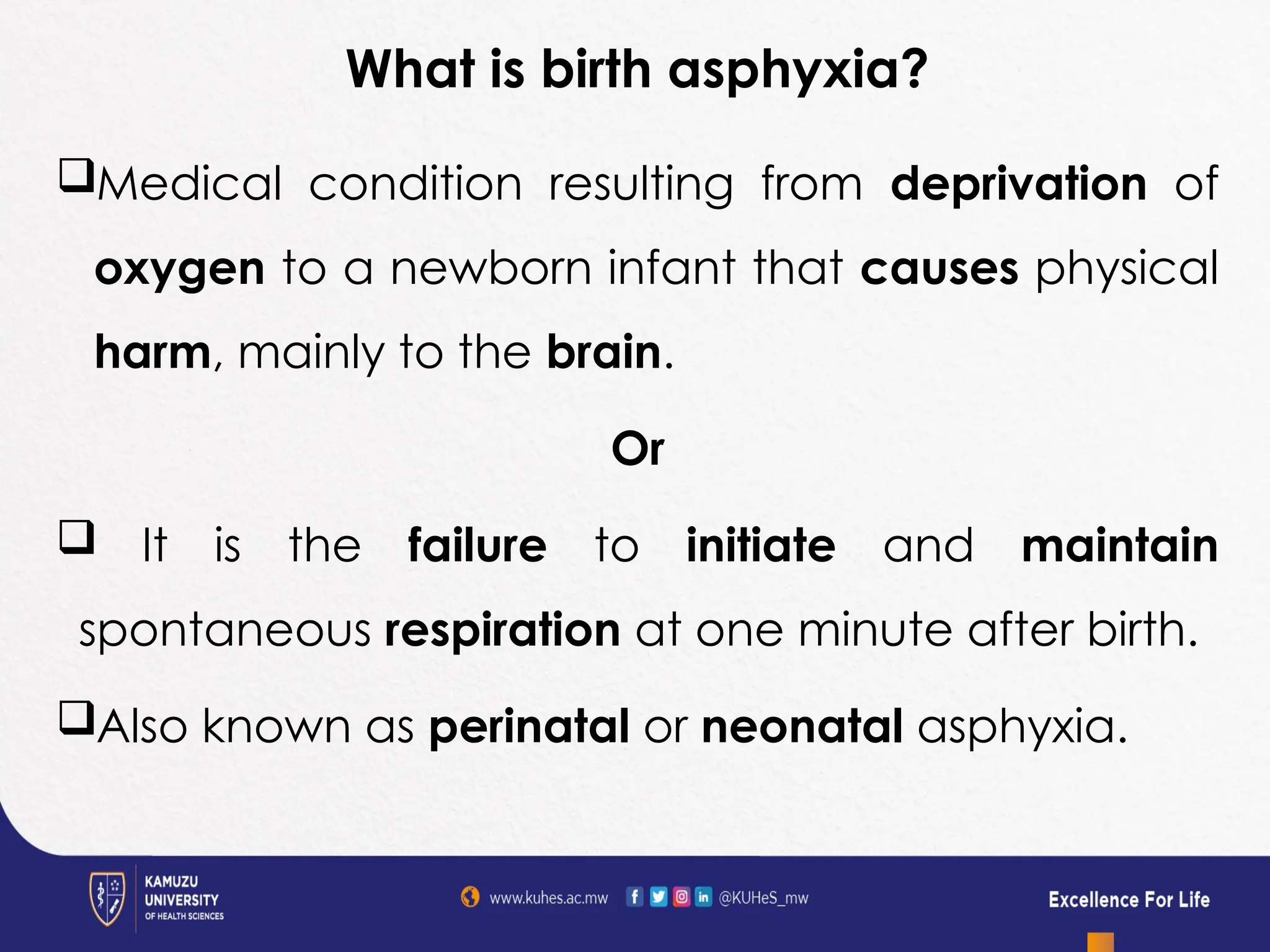 Birth_Asphyxia.. presented to midwifery students | PPTX