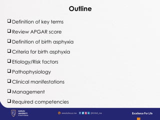 Birth_Asphyxia.. presented to midwifery students | PPTX