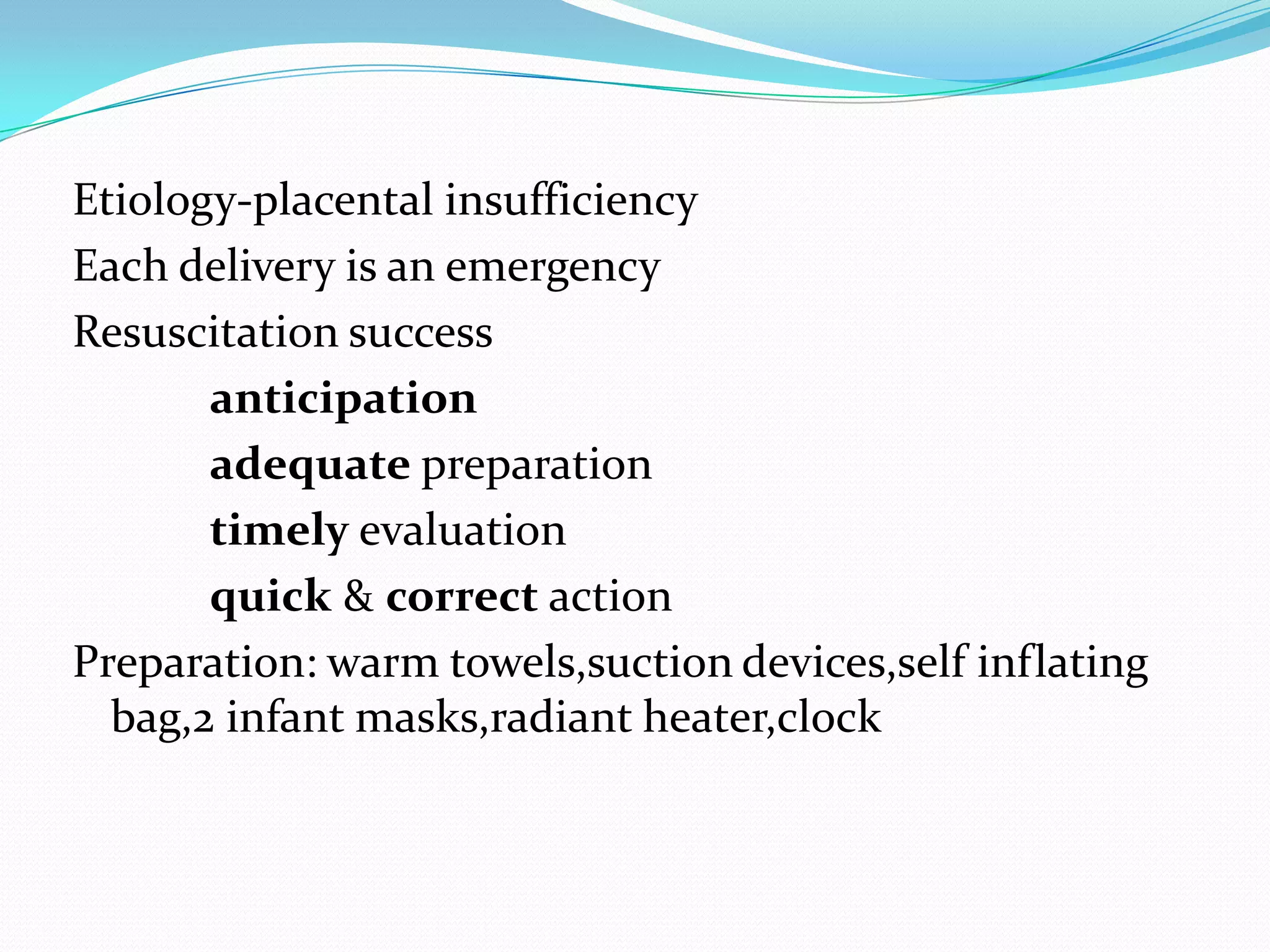 Birth asphyxia management | PPT