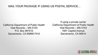 Your Guide to Get your Birth certificate apostilled in California | PPT