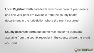 Your Guide to Get your Birth certificate apostilled in California | PPT