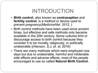 Birth control | PPTX