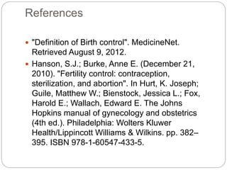 Birth control | PPTX