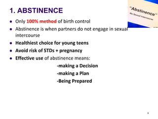 Abstinence 100% Birth Control