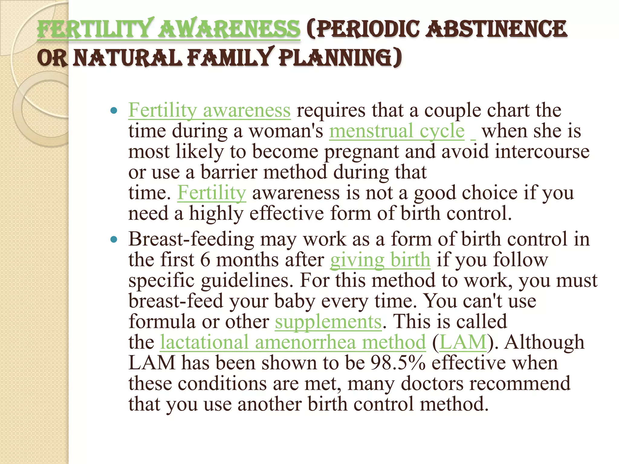 Birth control methods | PPTX