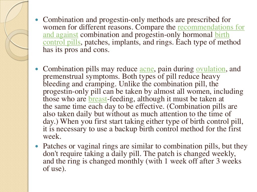 Birth control methods
