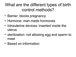 Birth control methods | PPT