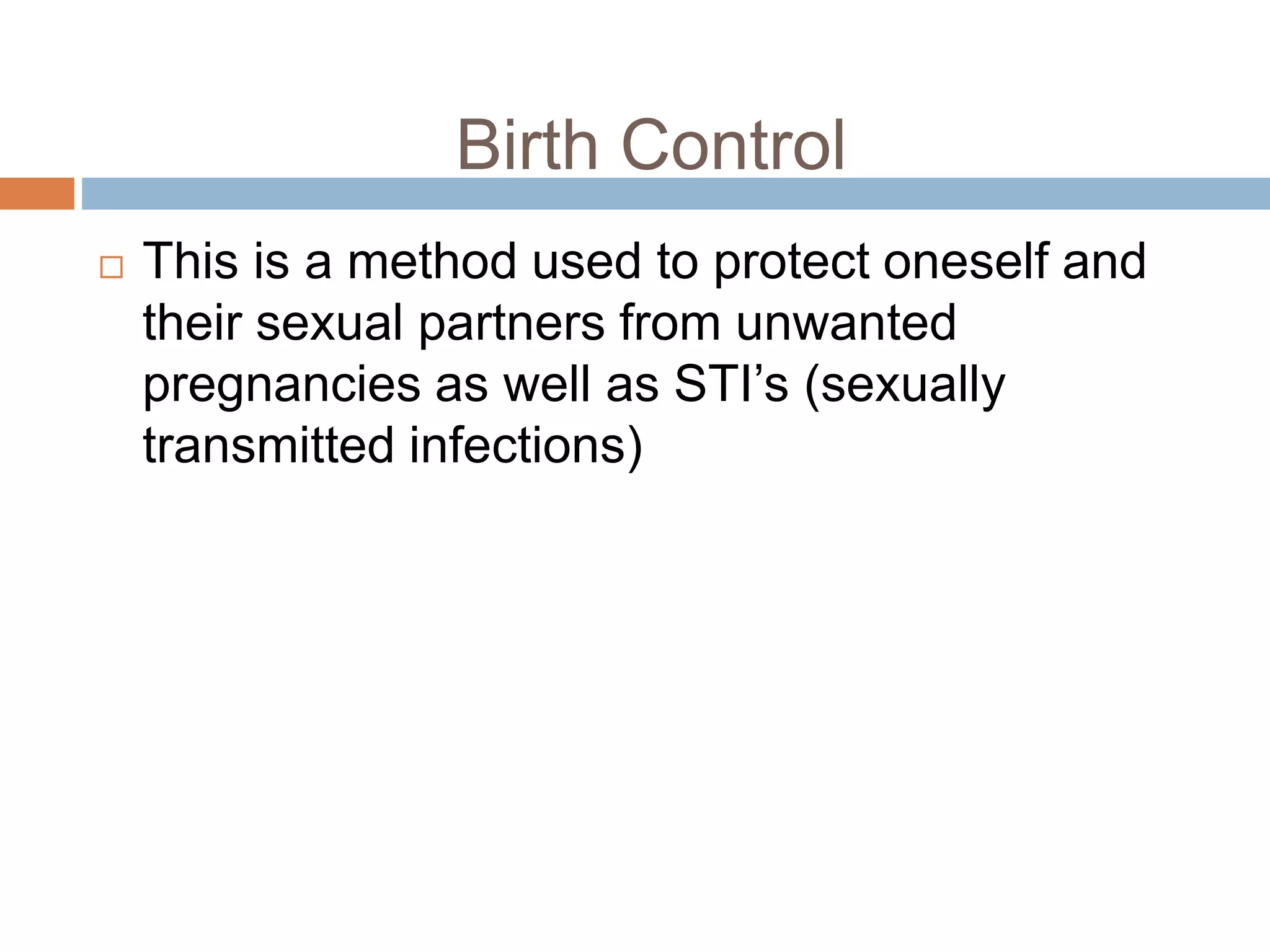 Birth control power point | PPTX