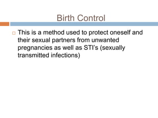 Birth control power point | PPTX