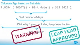 Fun with Date Functions, Formulas, and Birthdays | PPTX