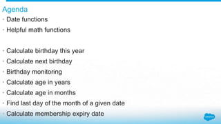 Fun with Date Functions, Formulas, and Birthdays | PPT