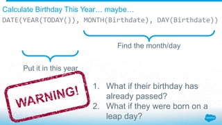 Fun with Date Functions, Formulas, and Birthdays | PPT