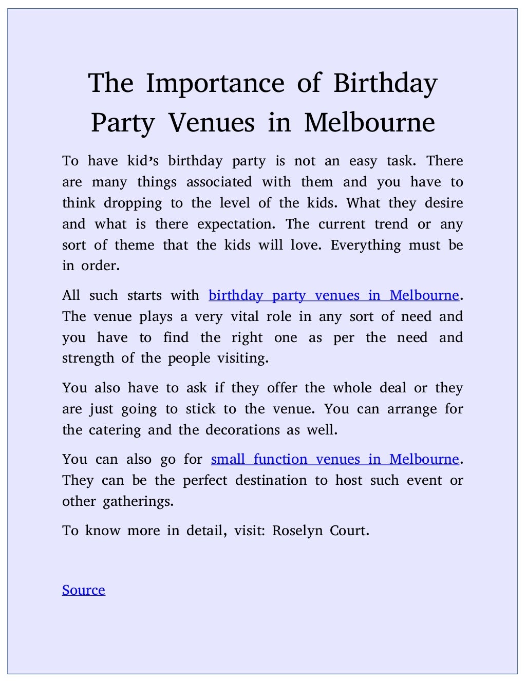 Birthday Party Venues Melbourne birthday-party-venues-melbourne