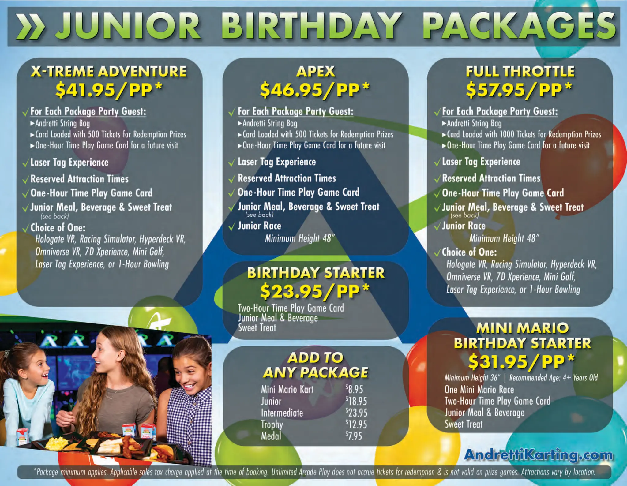 Birthday Party Packages | Andretti Indoor Karting & Games | PDF