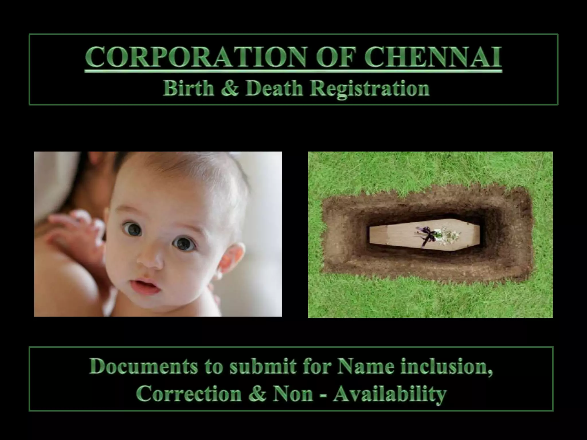 Birth & death corporation of chennai | PPT