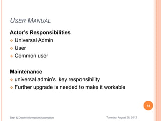 Birth & death information automation | PPTX