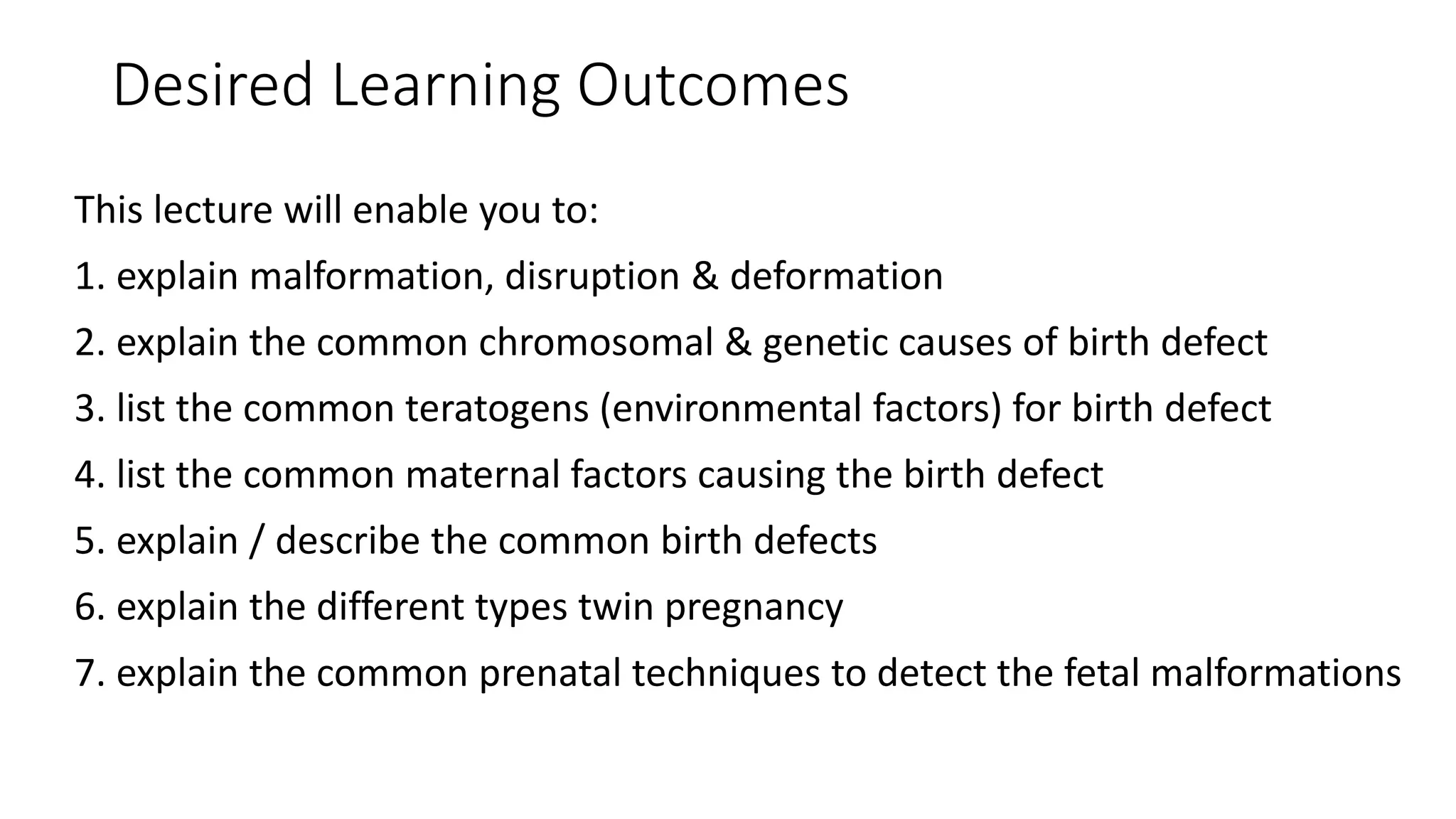 Birth defects and prenatal diagnosis | PPTX