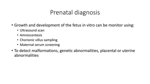 Birth defects and prenatal diagnosis | PPTX | Pregnancy | Reproductive ...