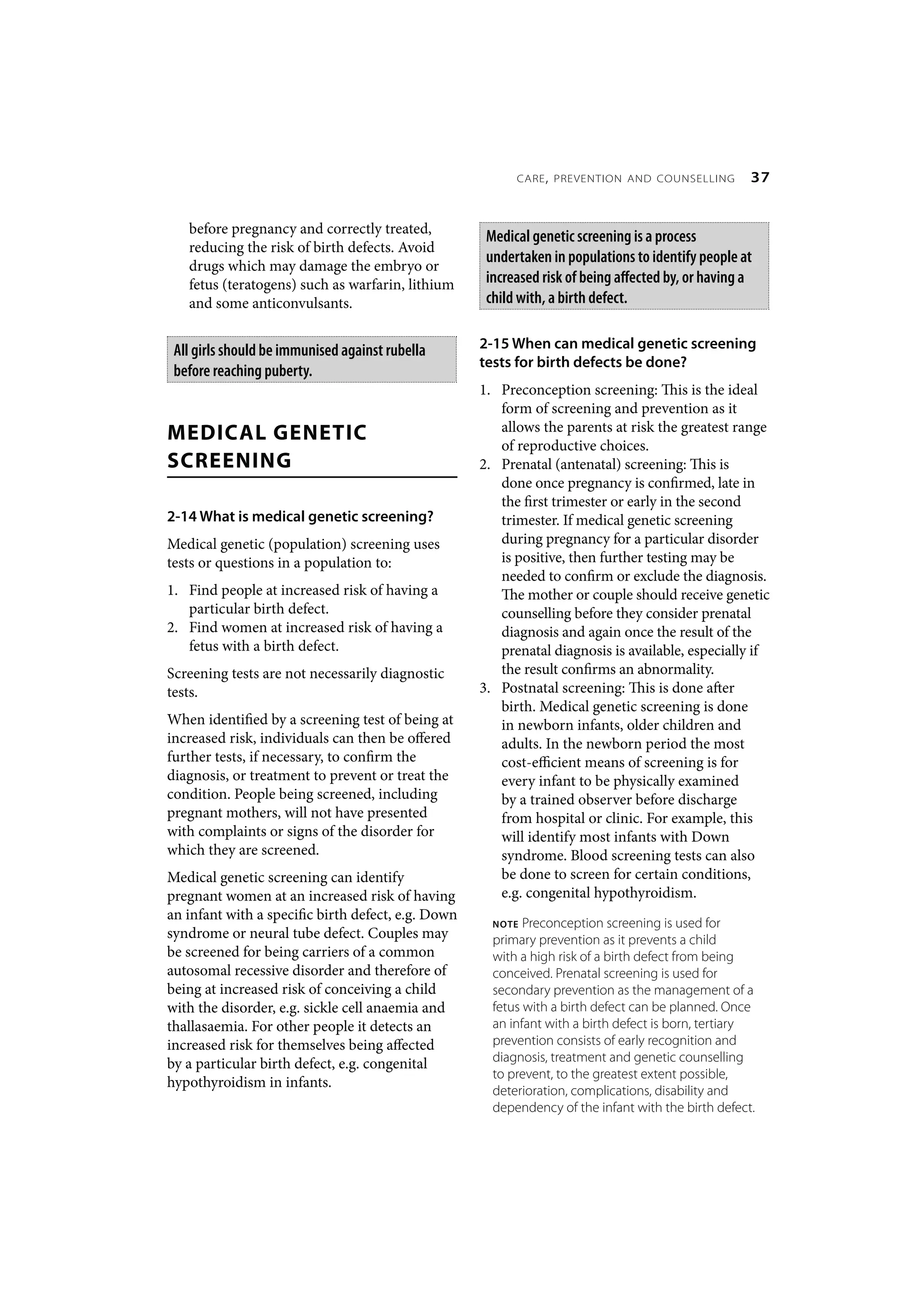 Birth Defects: Care, preventing and counselling | PDF