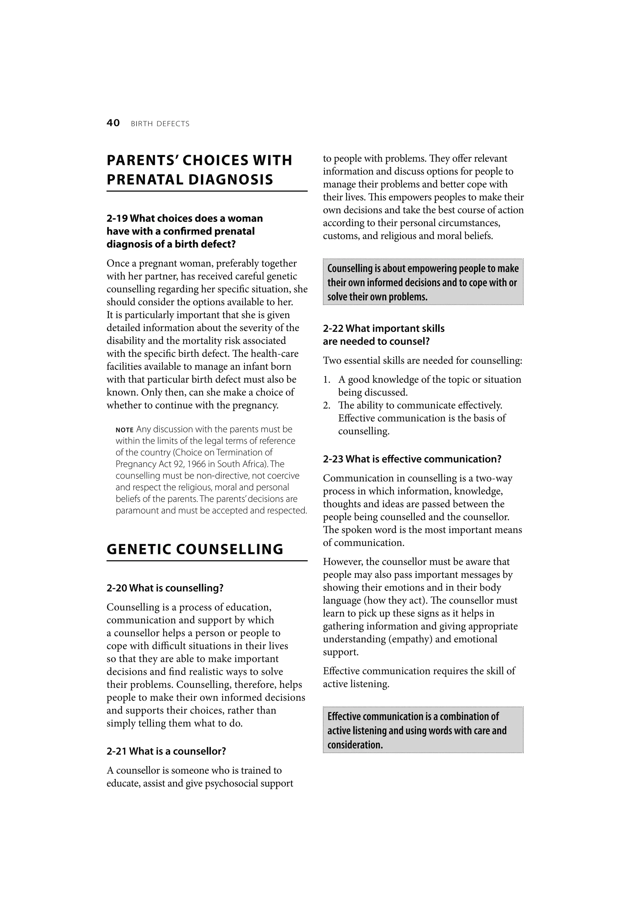 Birth Defects: Care, preventing and counselling | PDF