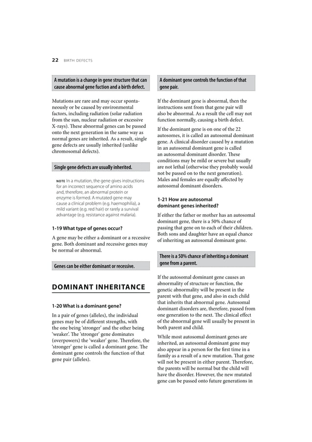 Birth Defects: Introduction to birth defects | PDF