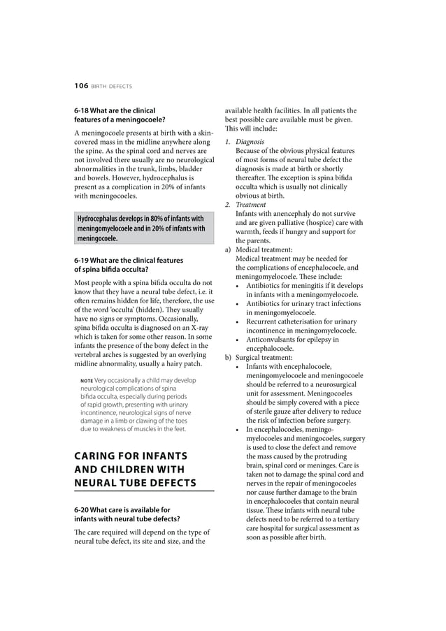 Birth Defects: Neural tube defects | PDF